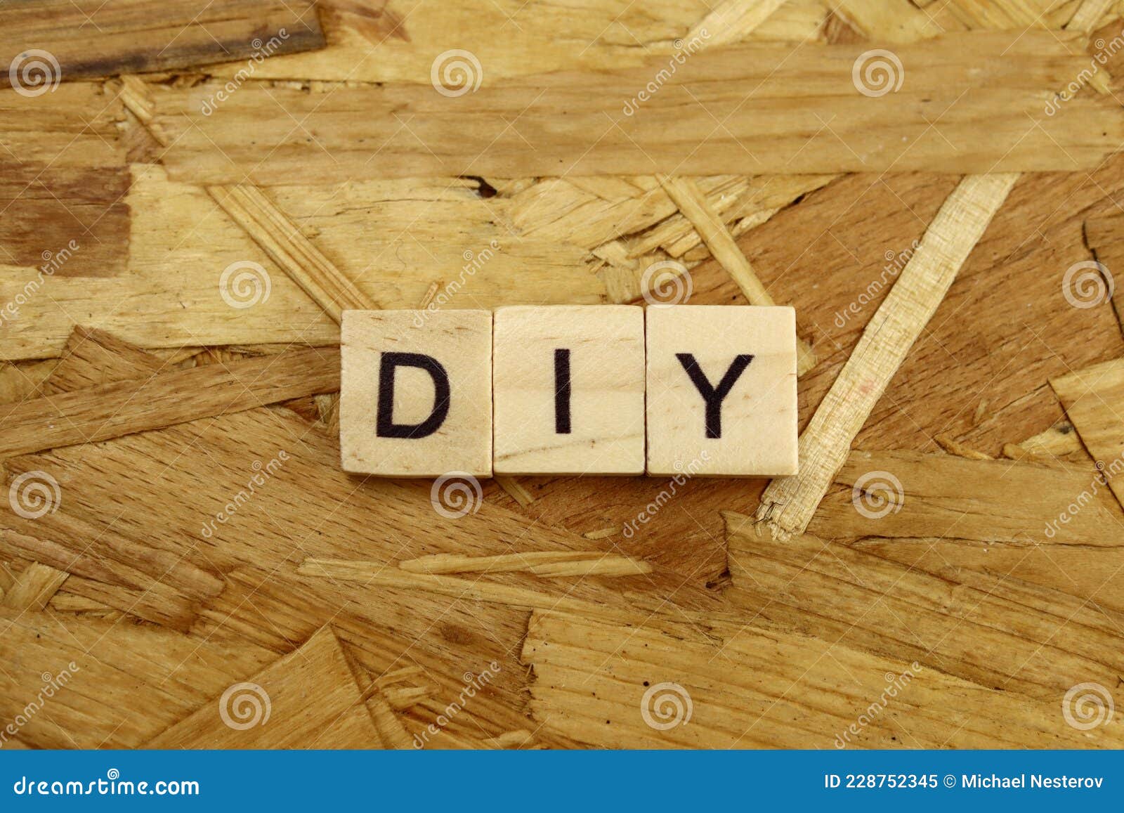 Word Diy Made of Wooden Letters Stock Image - Image of carpentry ...