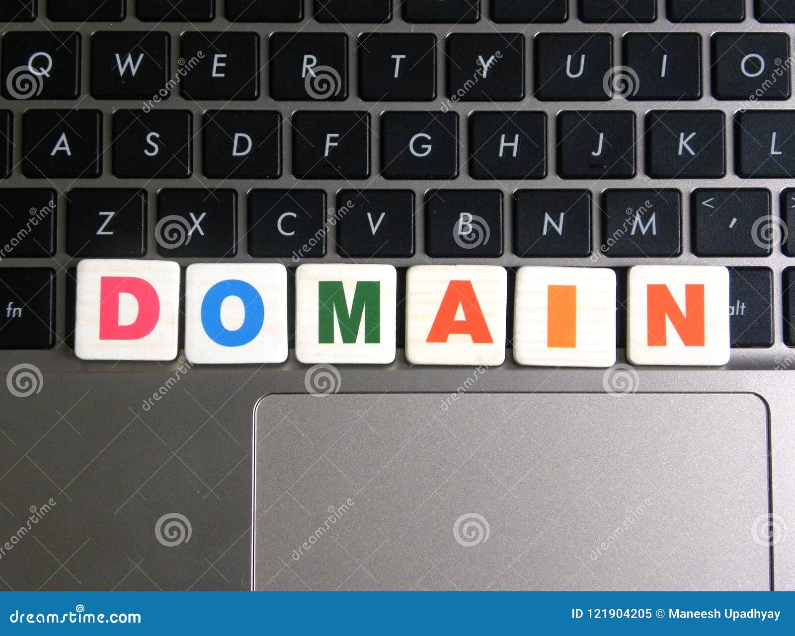 Word Domain on Keyboard Background Stock Image - Image of root ...