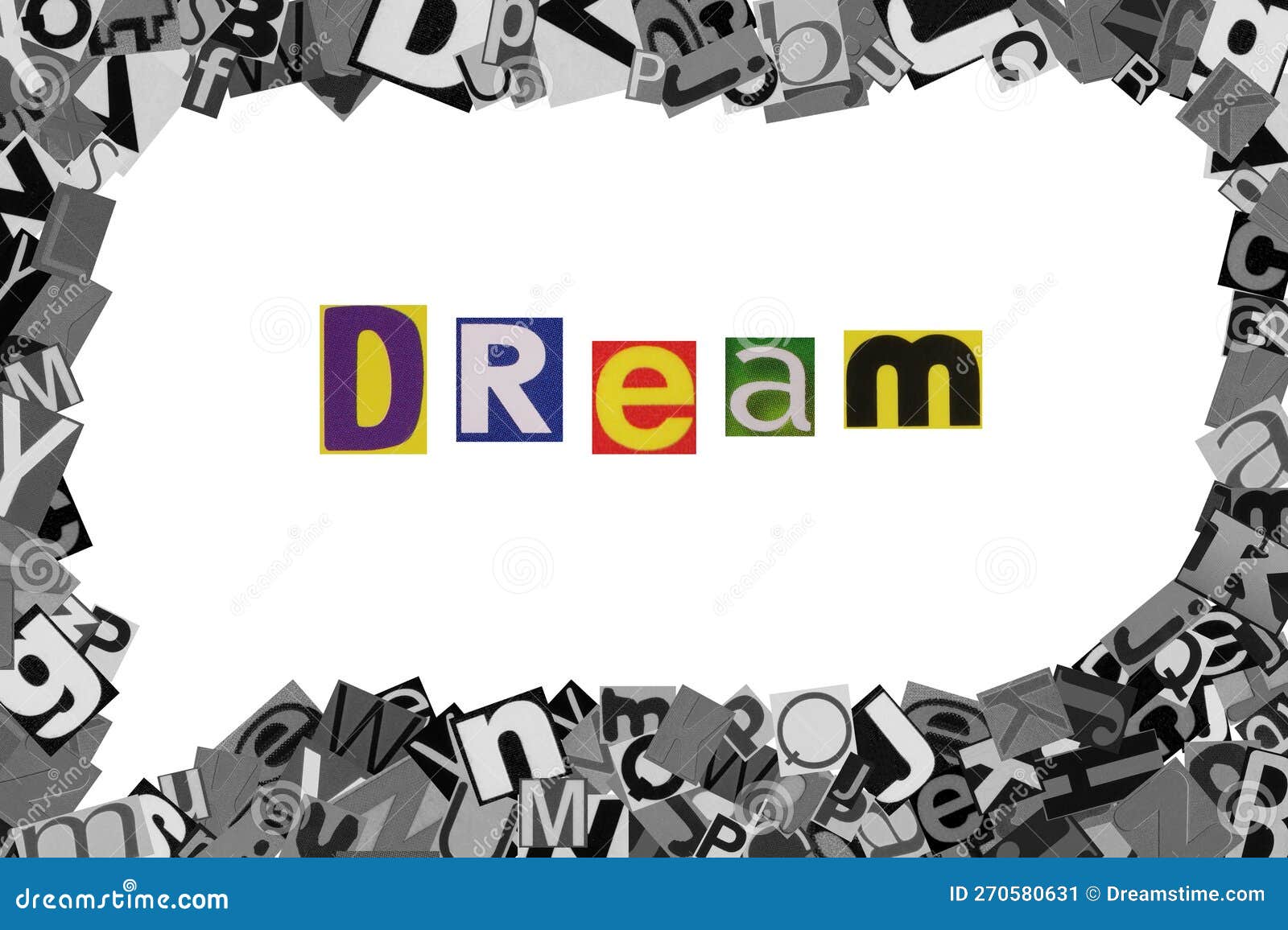 The Word Dream In Bubble Letters