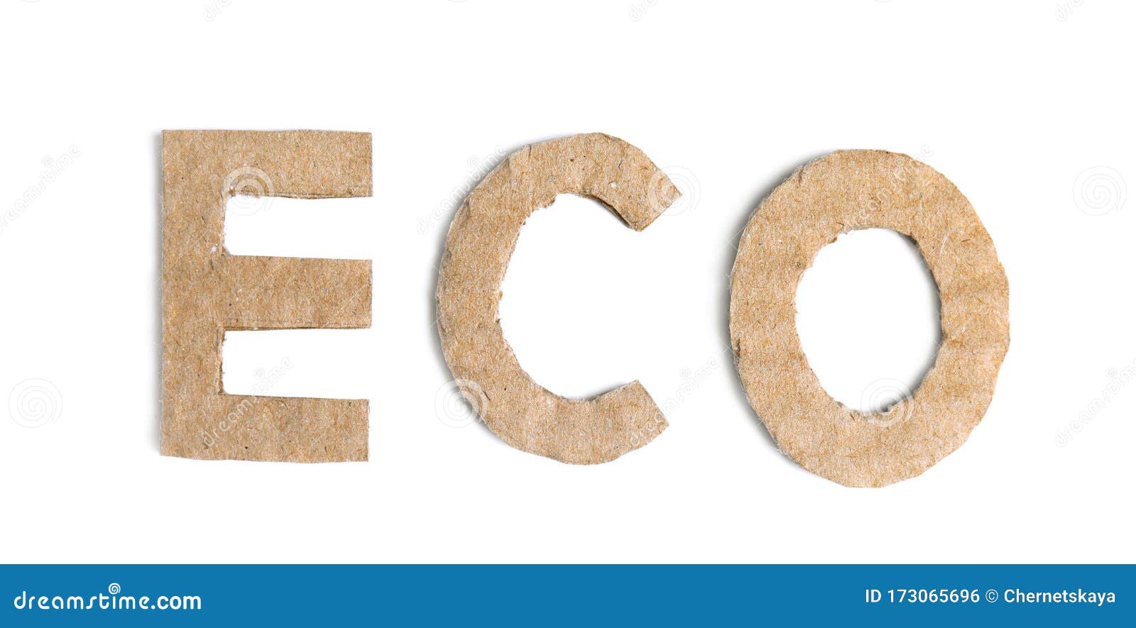 Word ECO Made of Cardboard Isolated on White Stock Photo - Image of ...