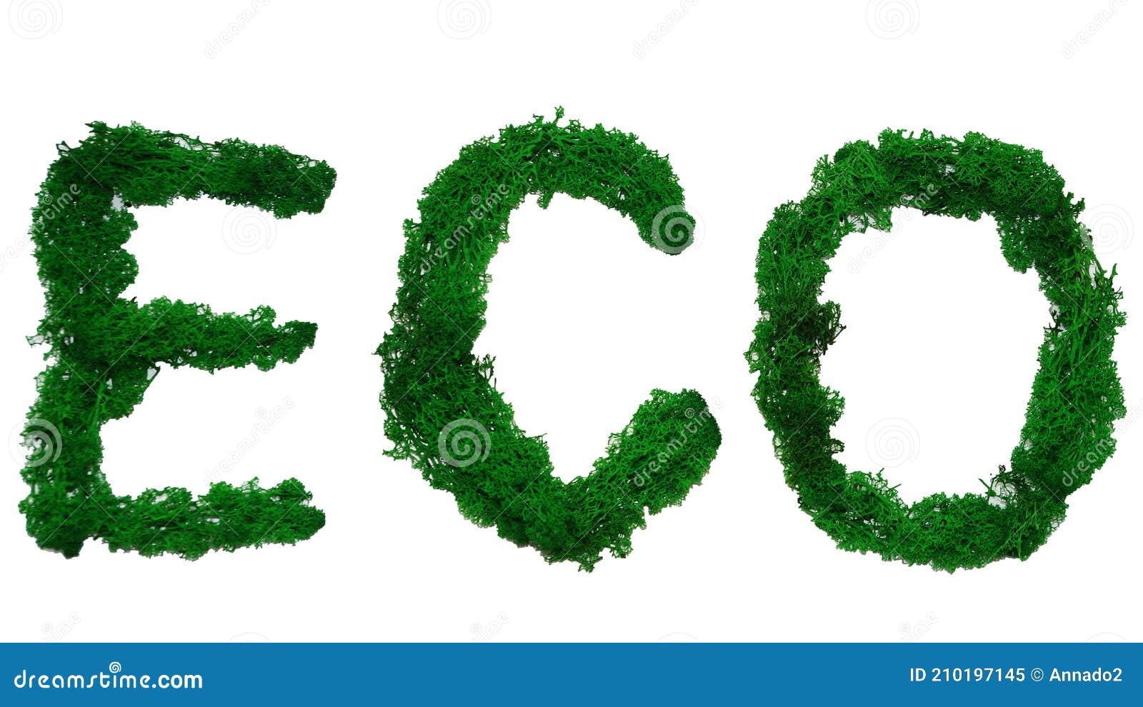Word Eco Made from Stabilized Moss on White Background Stock Image ...