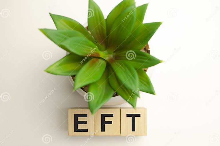 The Word EFT is Made of Building Blocks Isolated on a White Background ...