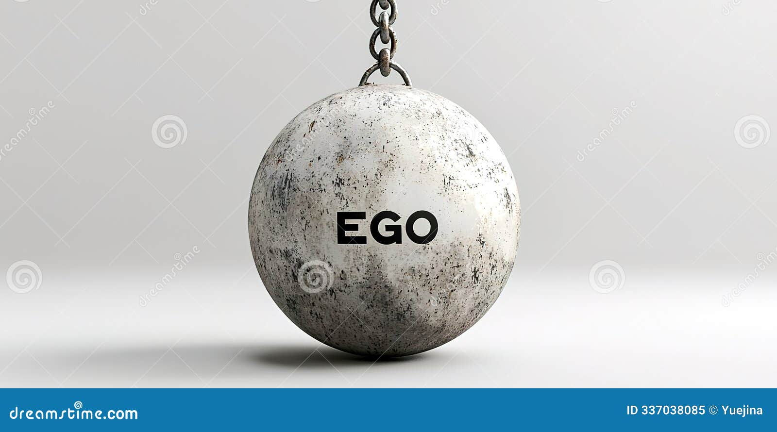 The Word Ego is on a Hanging Weight Stock Image - Image of creativity ...