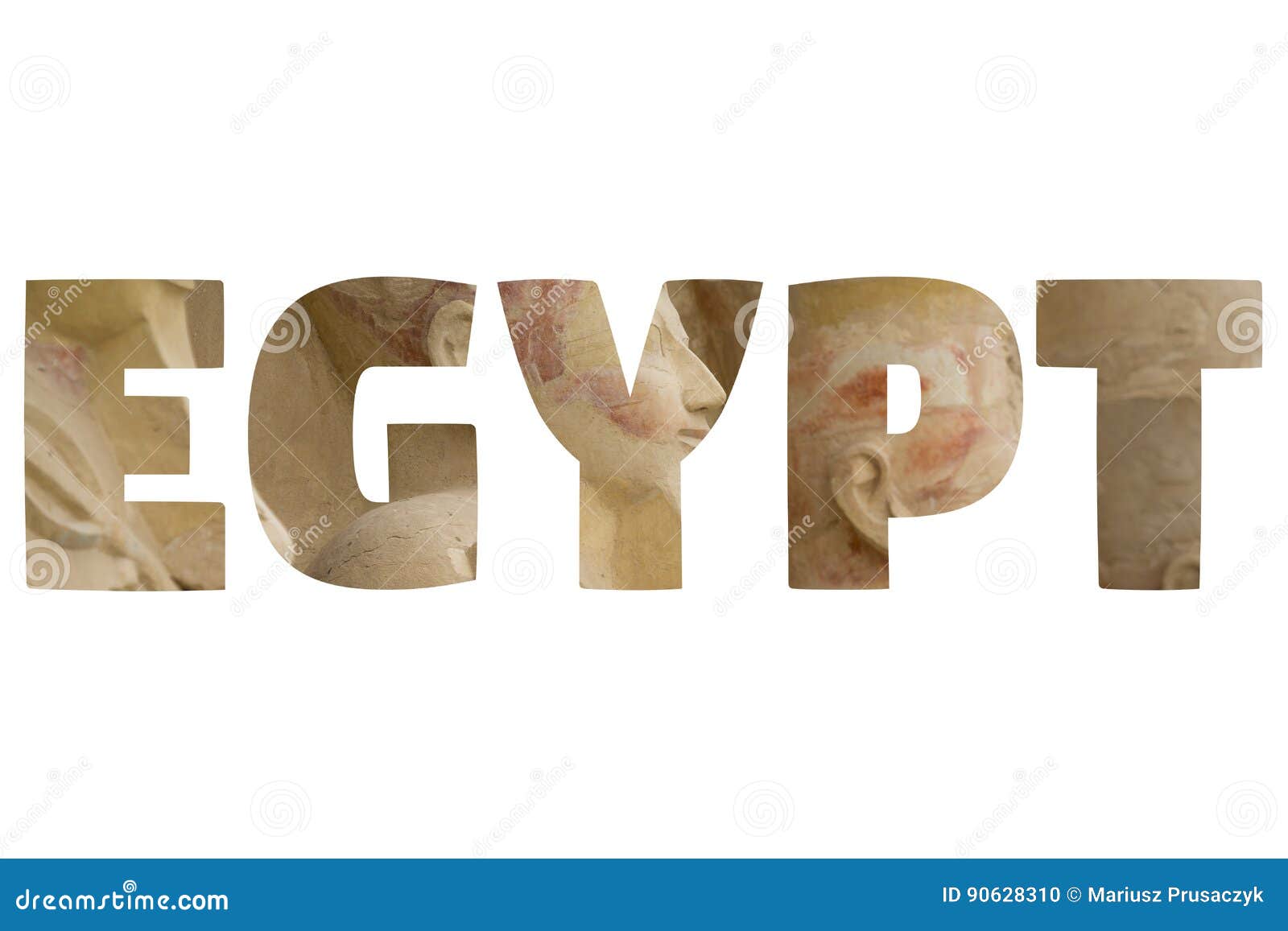 Word EGYPT Over Symbolic Places. Stock Photo - Image of africa, aswan ...