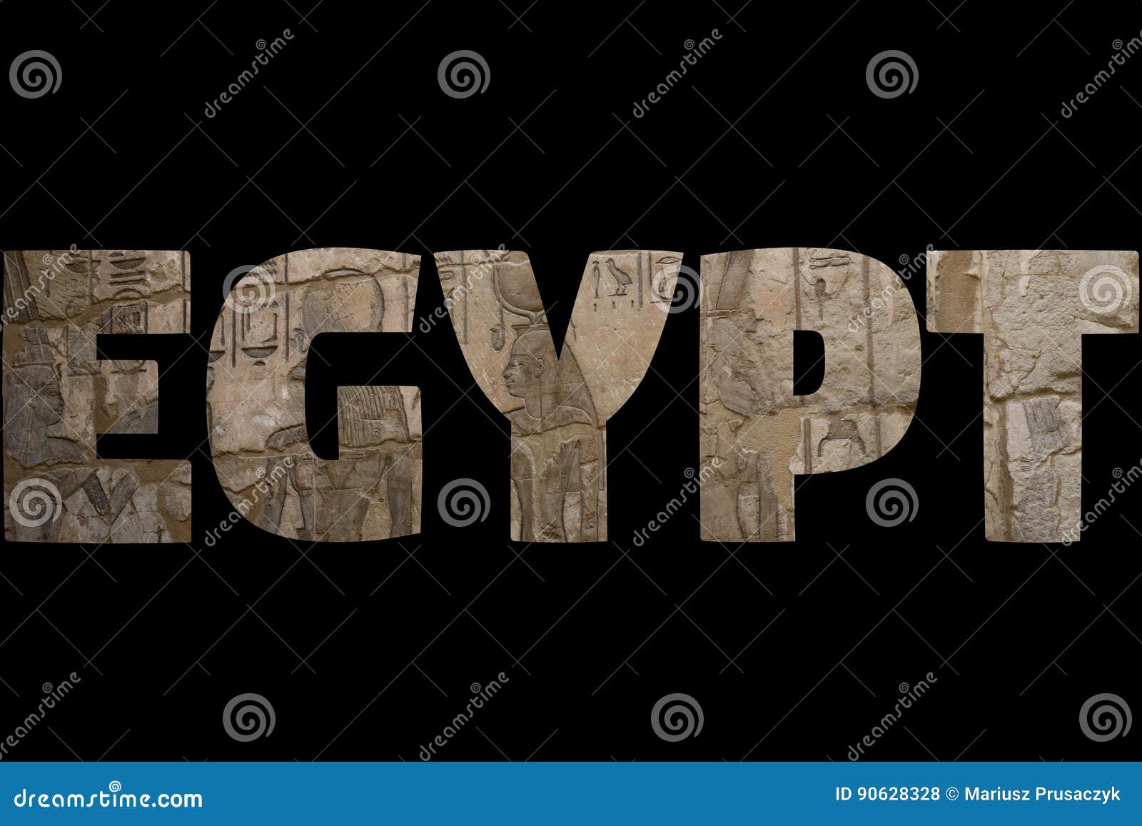 Word EGYPT Over Symbolic Places. Stock Photo - Image of archeology ...
