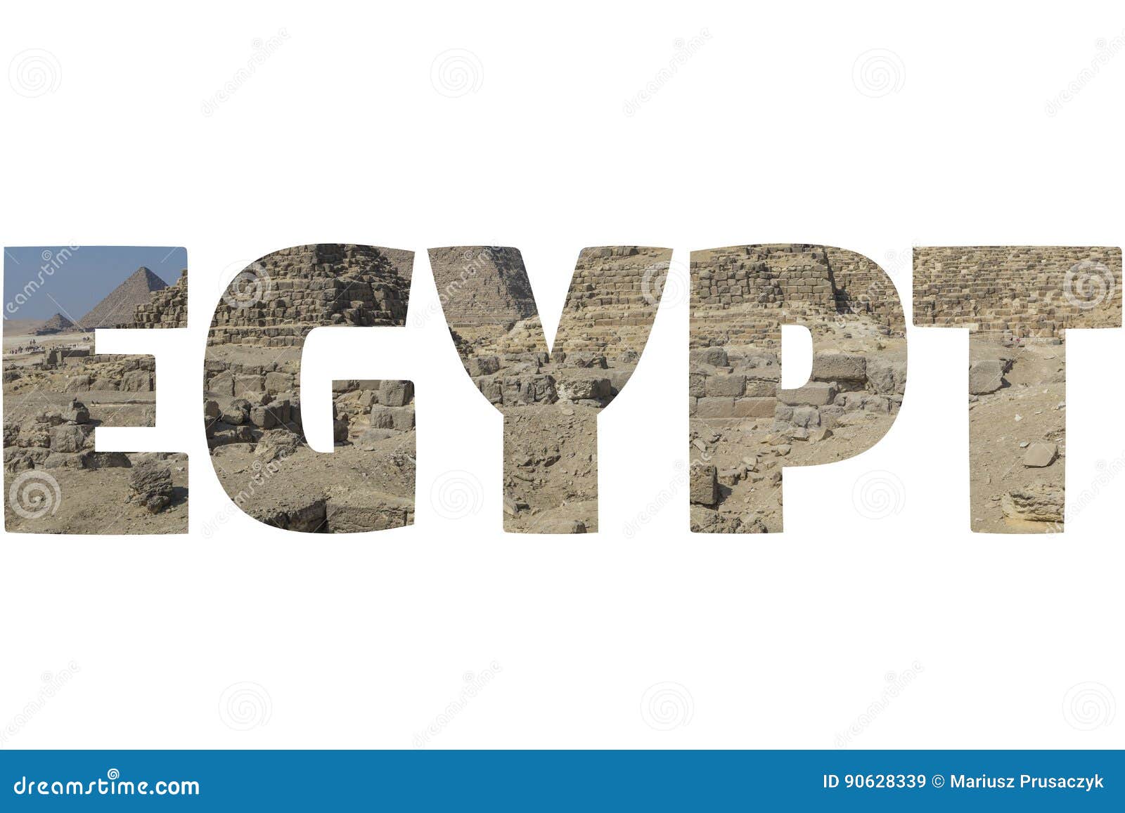 Word EGYPT Over Symbolic Places. Stock Image - Image of archeology ...
