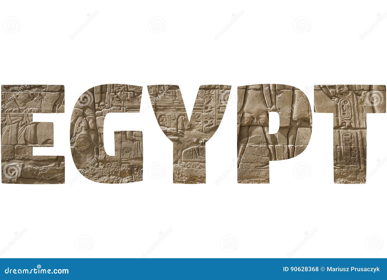 Word EGYPT Over Symbolic Places. Stock Photo - Image of africa, aswan ...