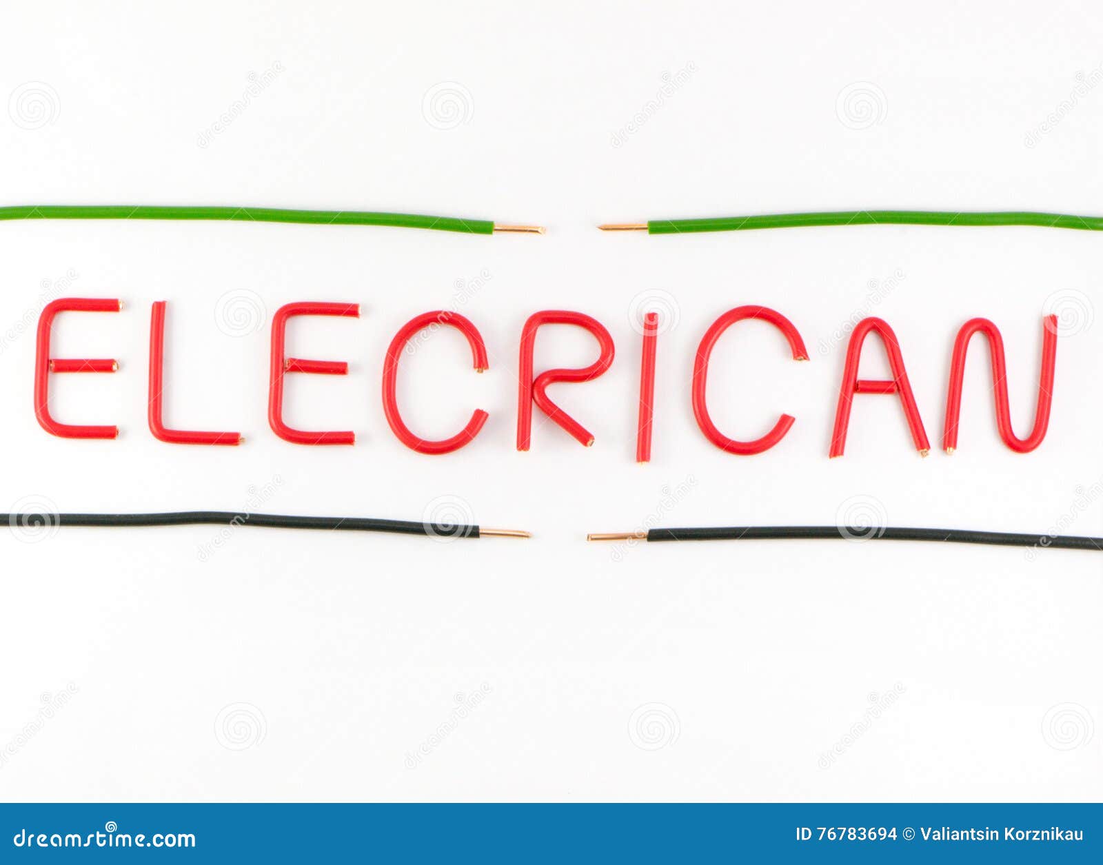Word of electrical wires stock photo. Image of rendering - 76783694