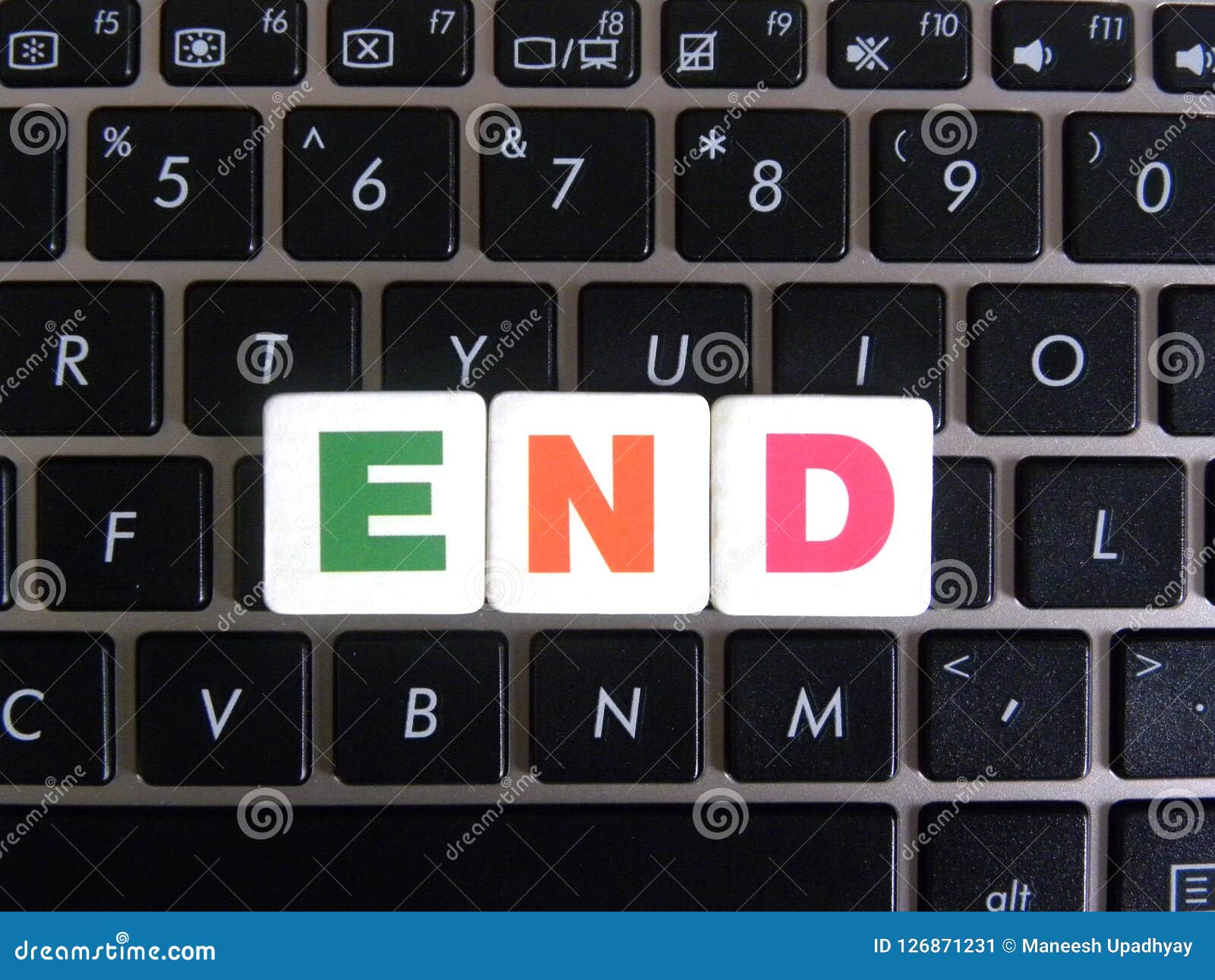 Word End on Keyboard Background Stock Image - Image of concept, letters ...