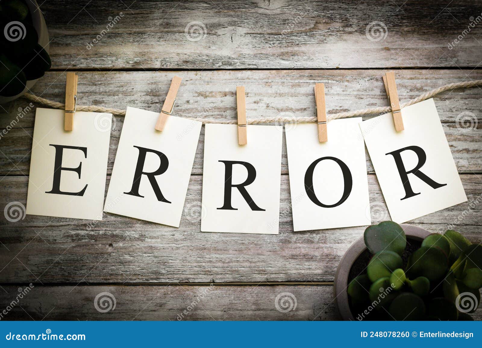 The Word ERROR Concept Printed on Cards Stock Photo - Image of error ...