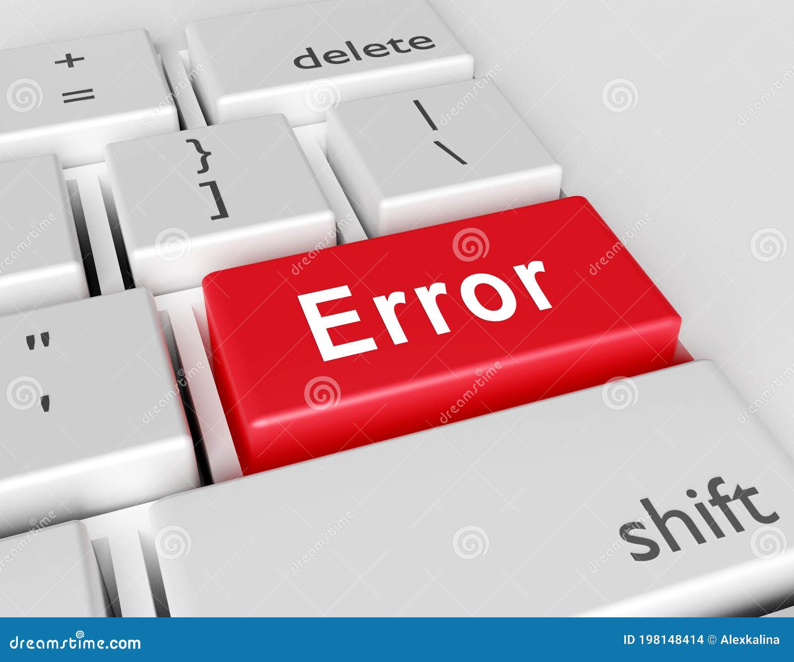 Word Error is Written on a Computer Keyboard. Conceptual Image on a ...