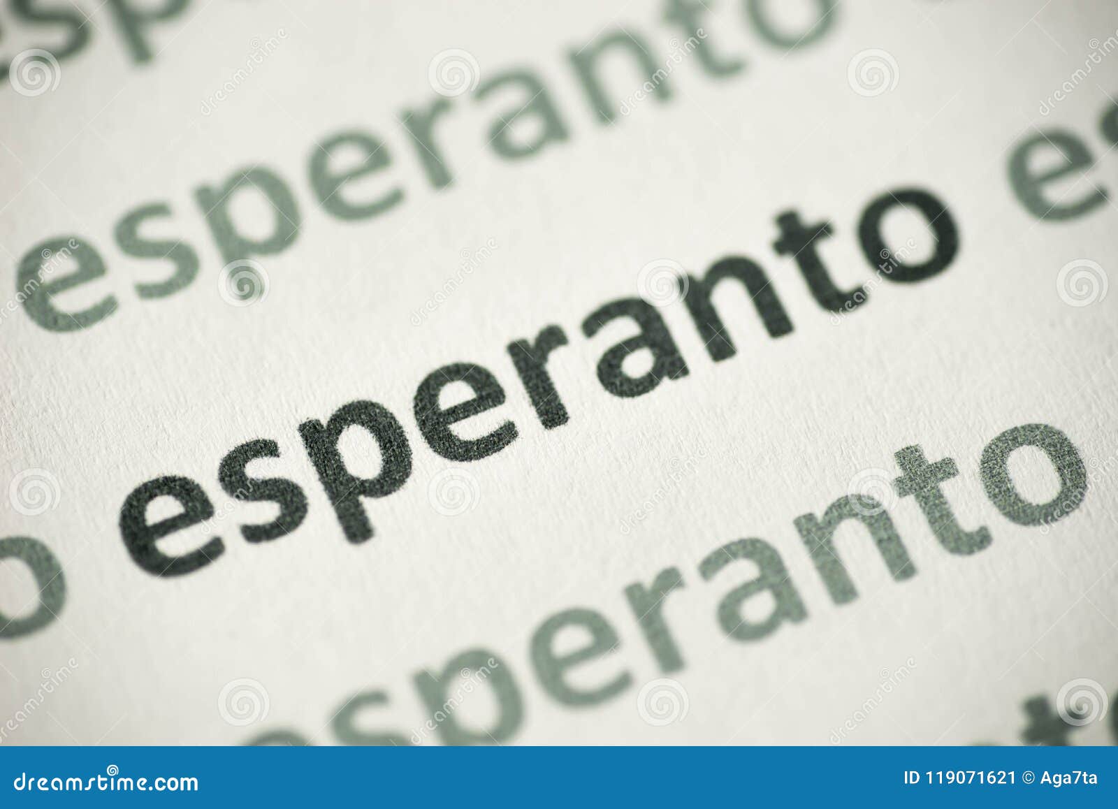 Word Esperanto Printed on Paper Macro Stock Image - Image of ...