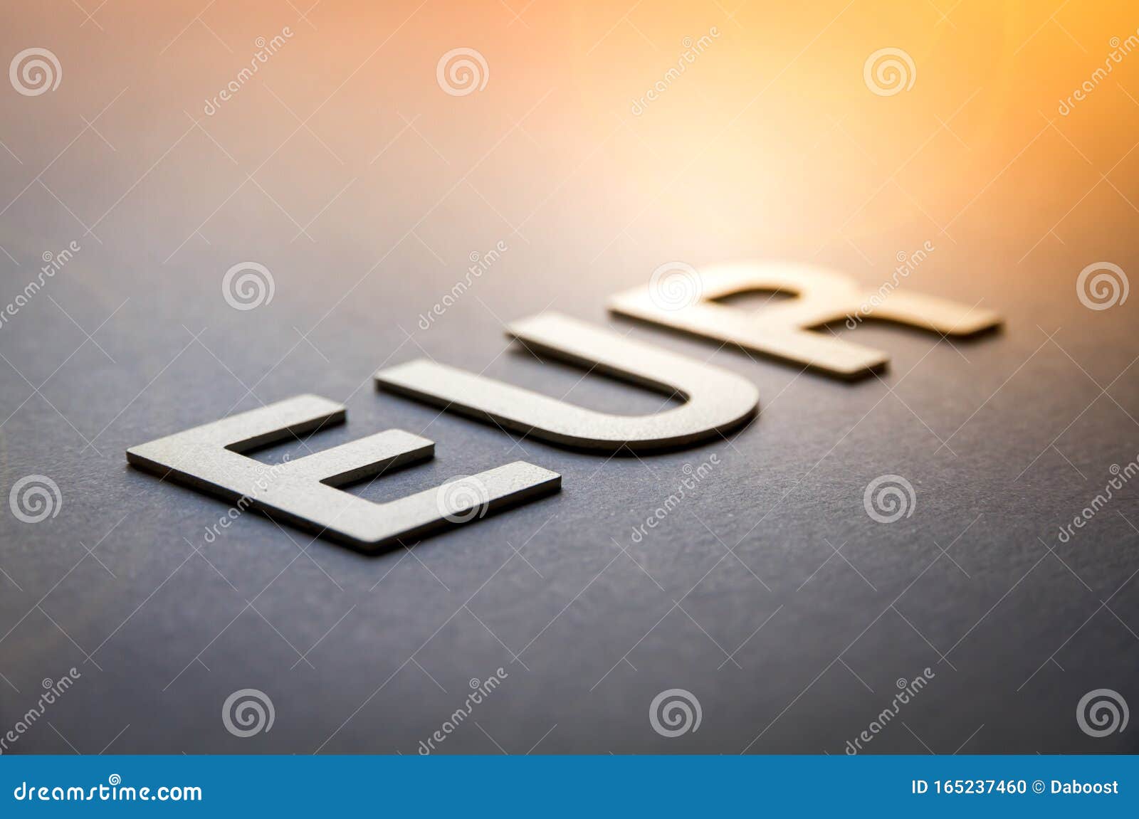 Word EUR Written with White Solid Letters Stock Photo - Image of ...
