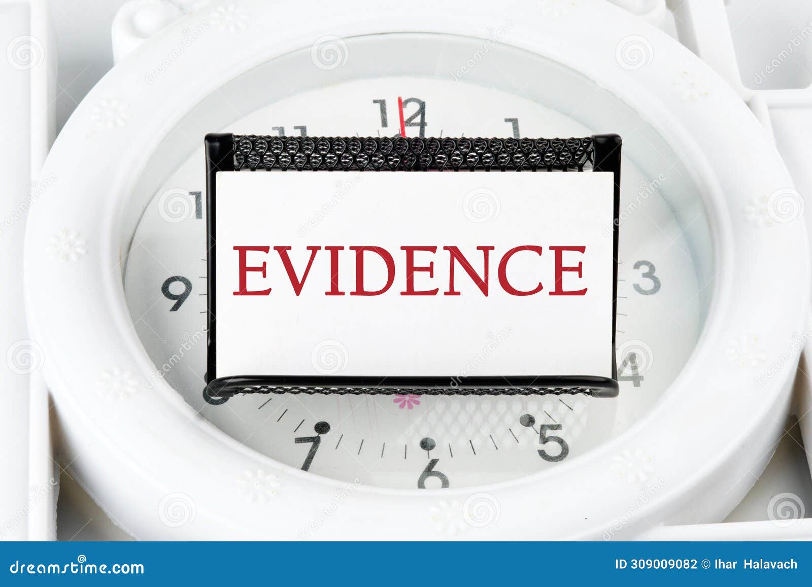 Word Evidence Written on a White Business Card Stock Photo - Image of ...