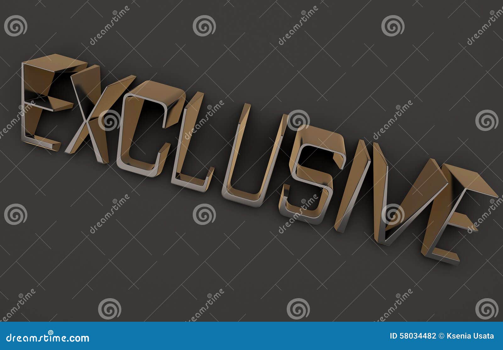 Word Exclusive on Dark Background Stock Illustration - Illustration of ...