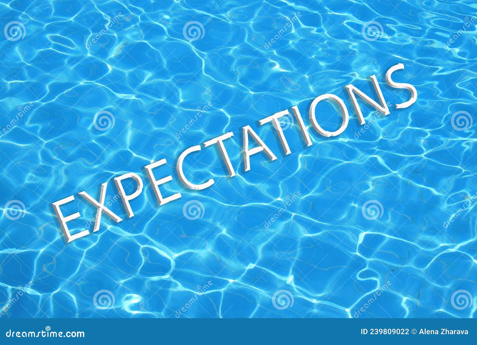 The Word Expectations on a Blue Background. the Concept of Expectations ...