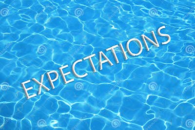 The Word Expectations on a Blue Background. the Concept of Expectations ...