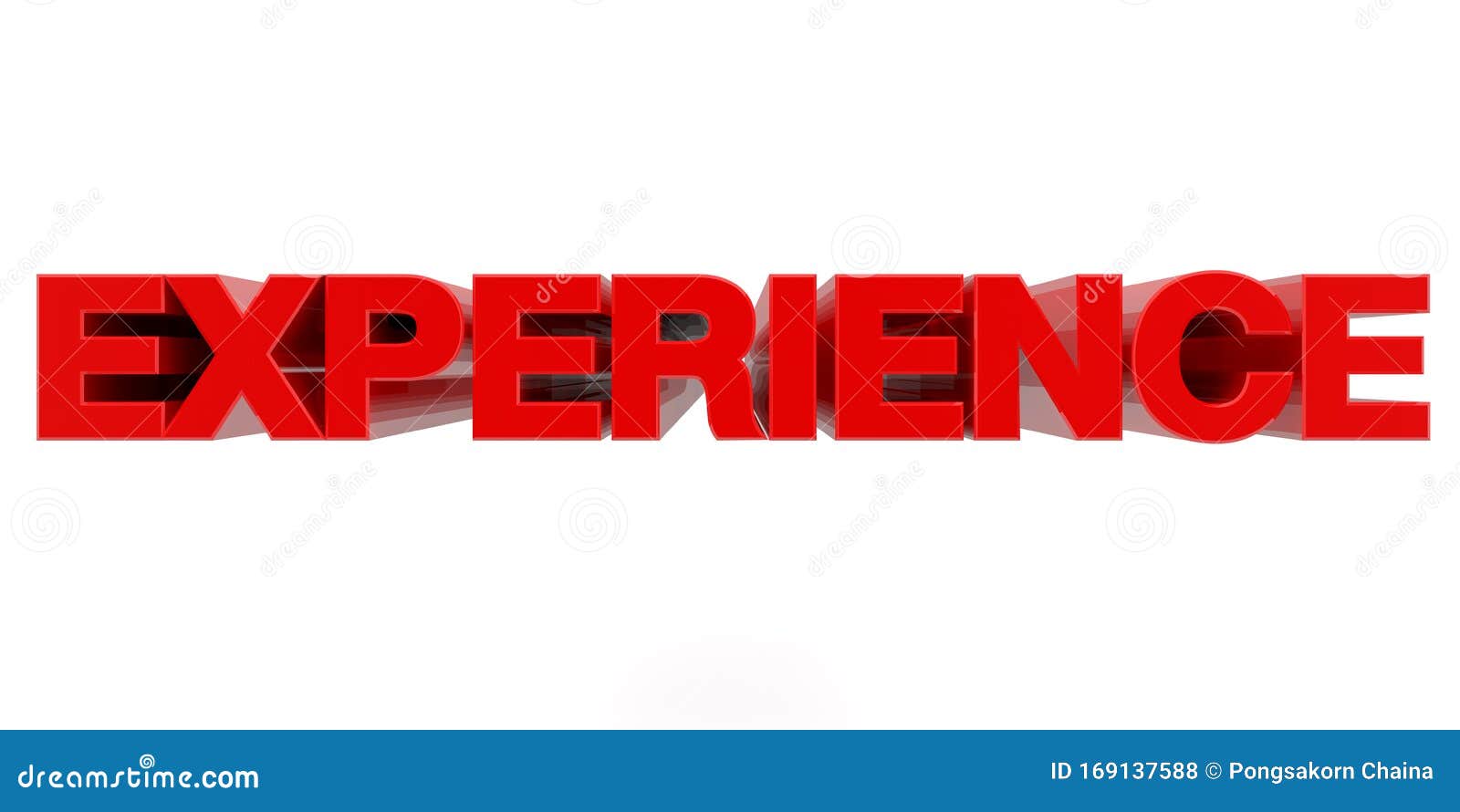 Word EXPERIENCE Su Sfondo Bianco 3d Rendering Illustrazione di Stock ...