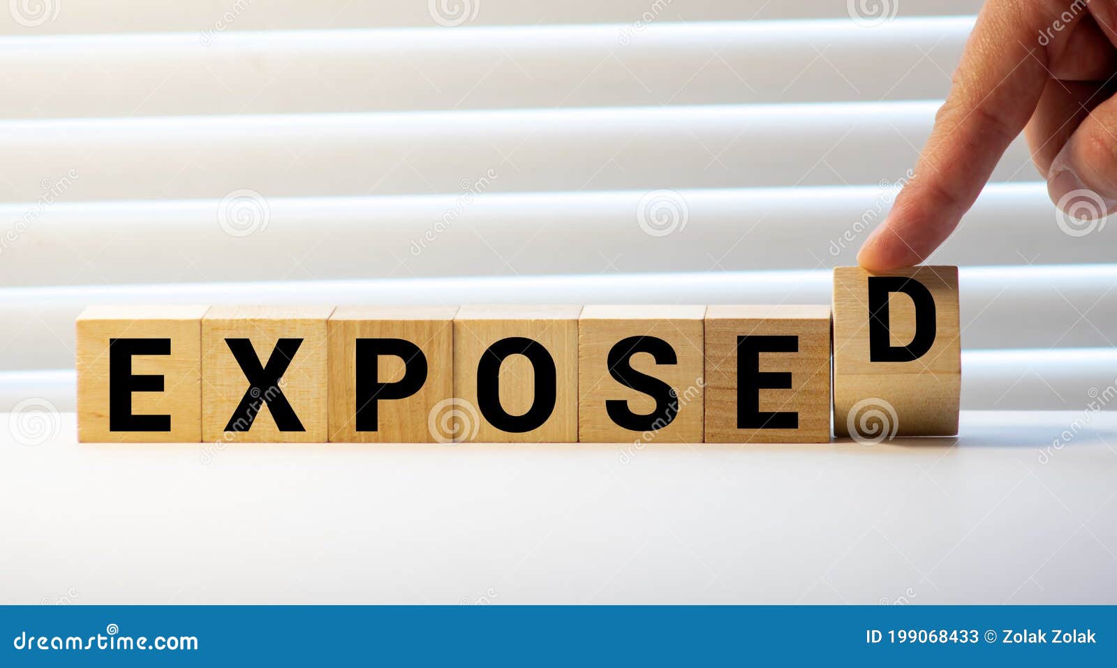 The Word of EXPOSED on Building Blocks Concept Stock Image - Image of ...