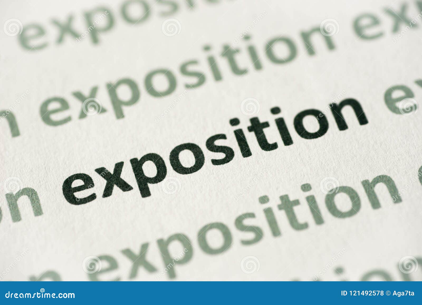 Word Exposition Printed on Paper Macro Stock Photo - Image of ...