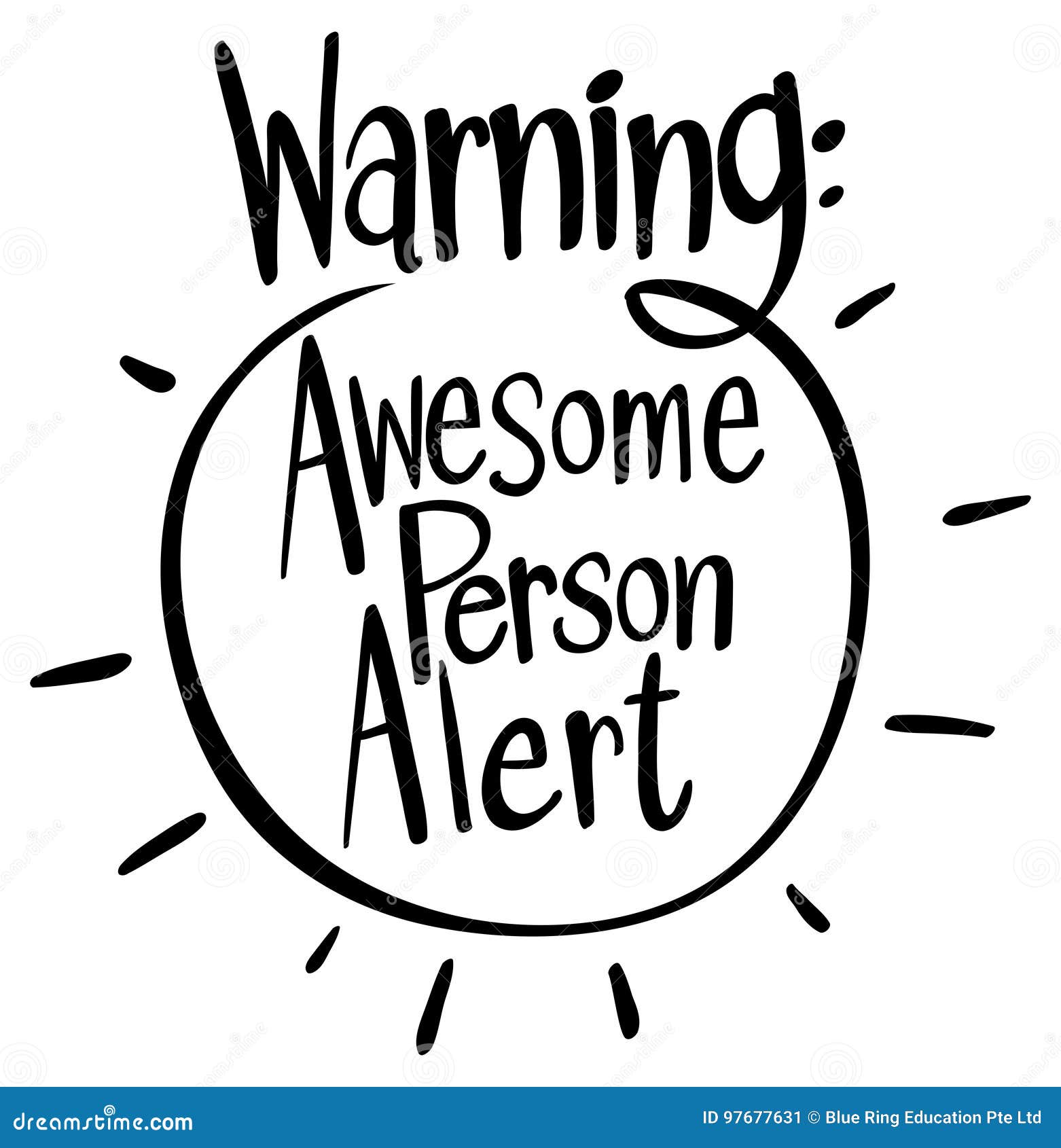 Word Expression for Awesome Person Alert Stock Vector - Illustration of ...