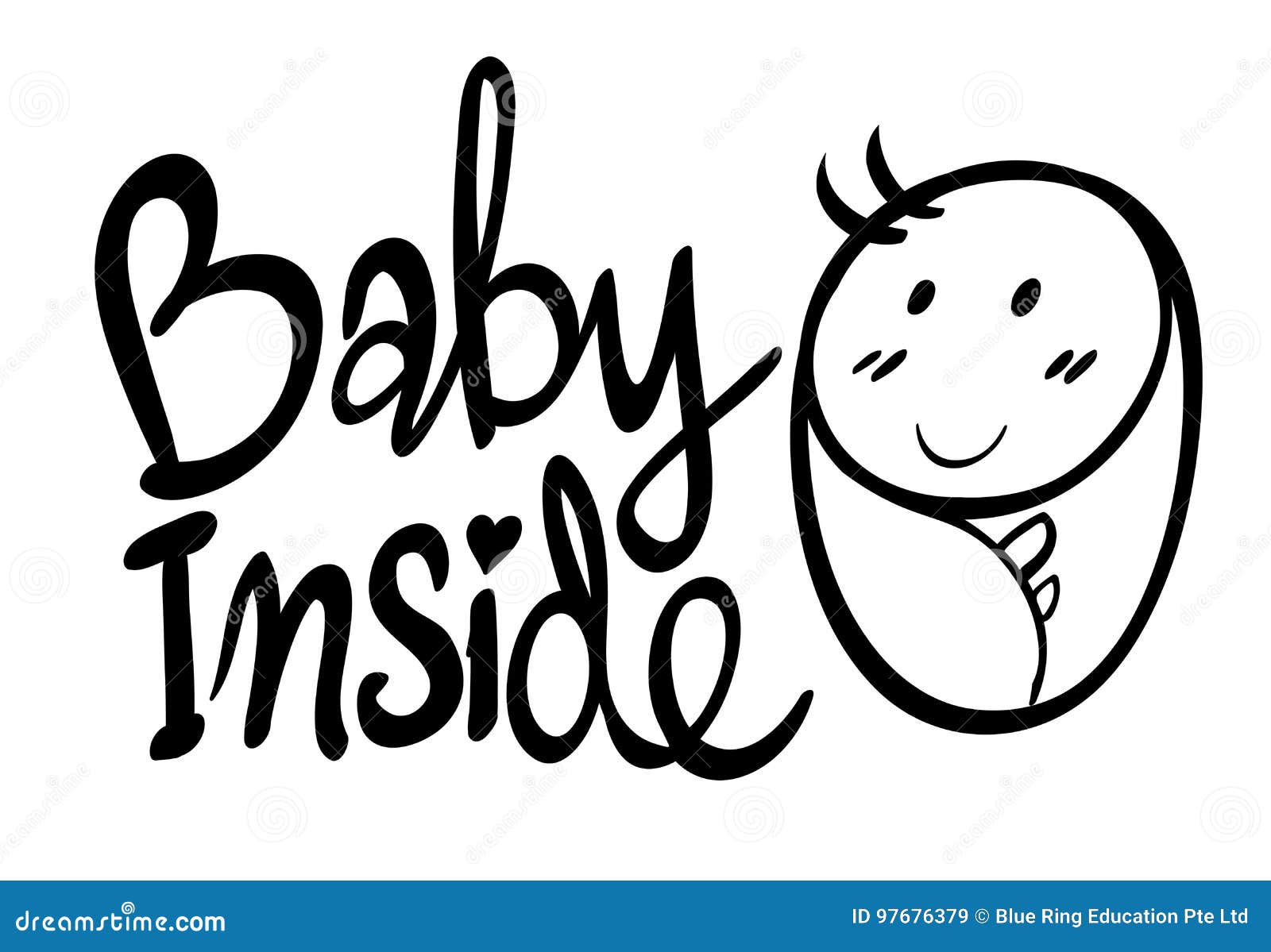 Word Expression for Baby Inside Stock Vector - Illustration of word ...