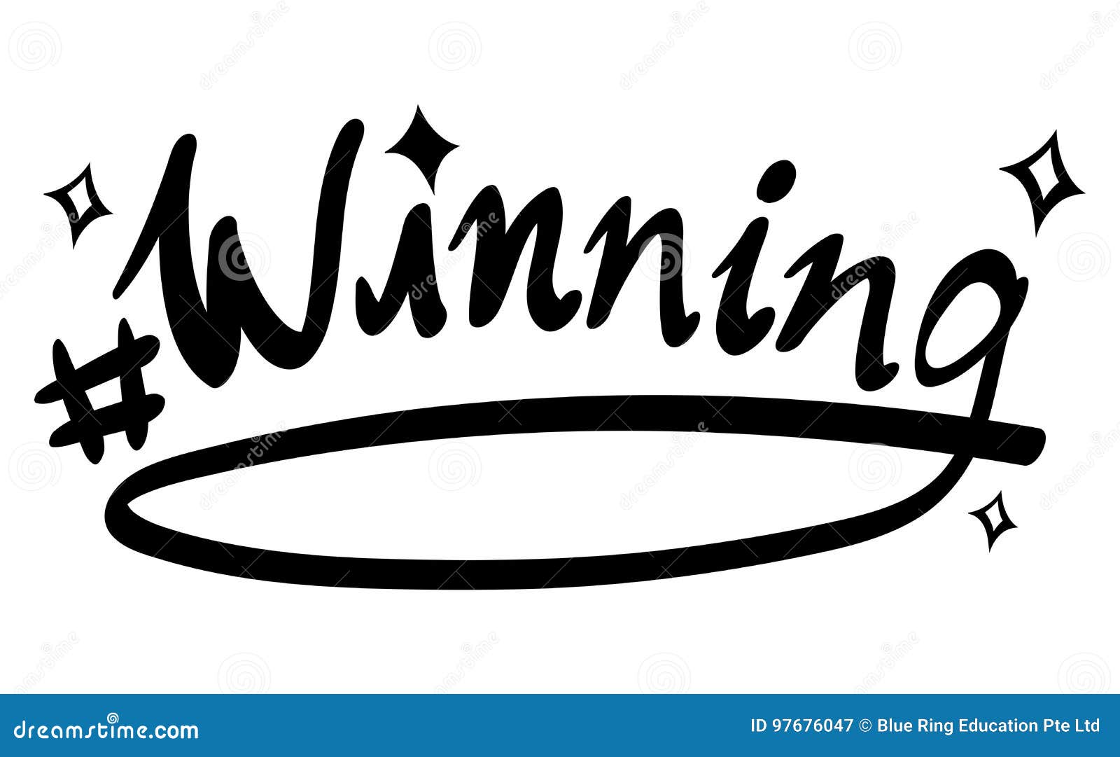Word Expression for Winning Stock Vector - Illustration of isolated ...