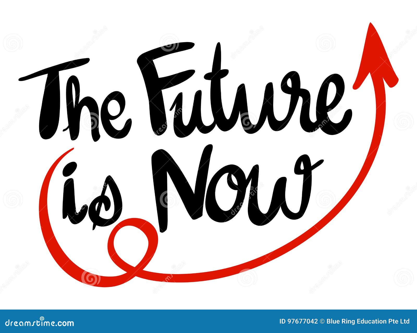 Word Expressions for Future is Now Stock Vector - Illustration of ...