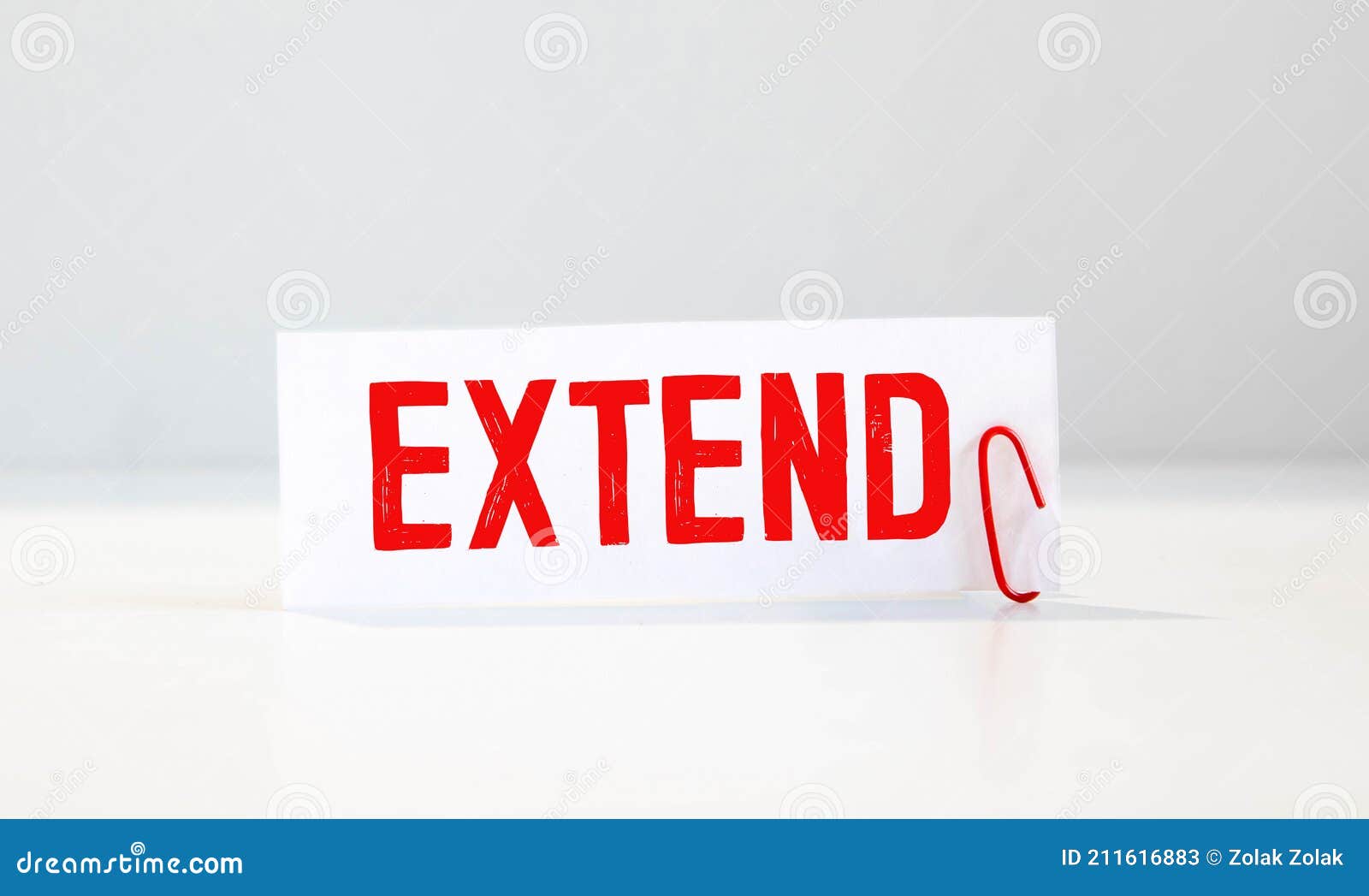 The Word EXTENDE is Written in the Notebook with Office Tools Stock ...