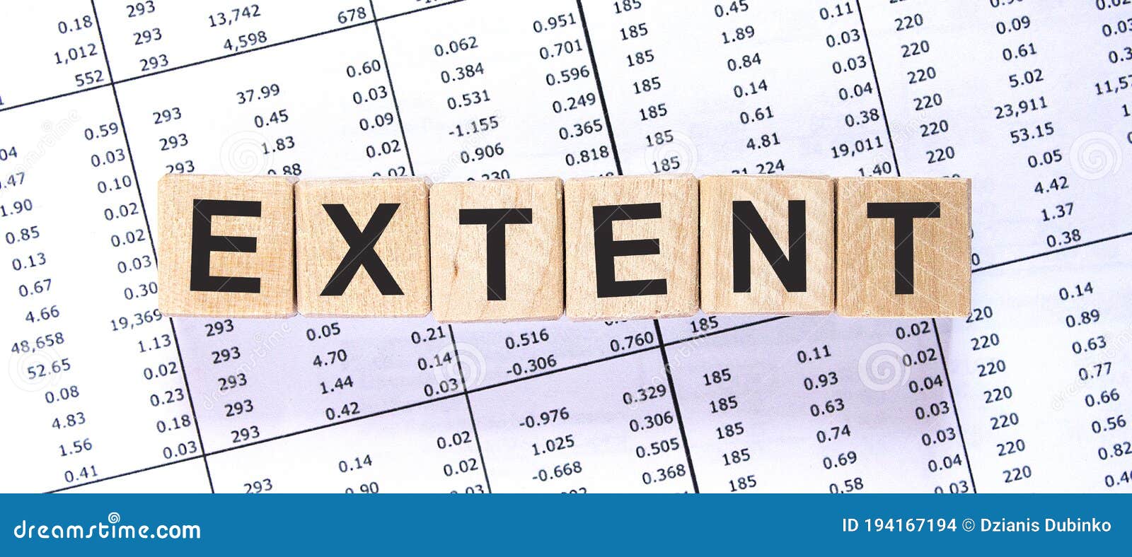 Word EXTENT Made with Wood Building Blocks Stock Photo - Image of ...