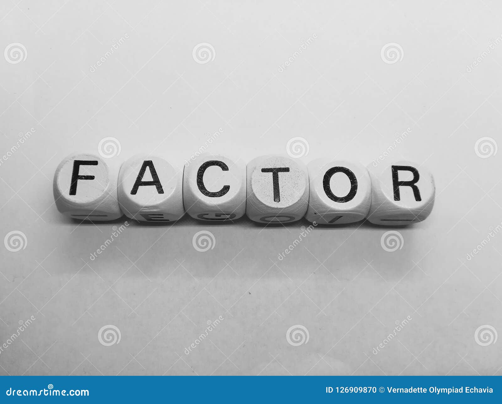 Word Factor Spelled in Dice Stock Photo - Image of words, letters ...