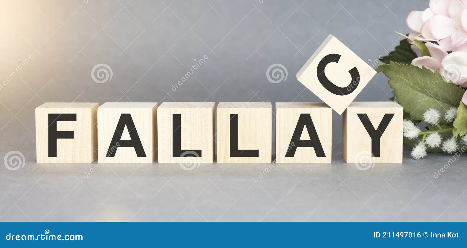 The Word of FALLACY on Building Blocks Stock Photo - Image of wrong ...