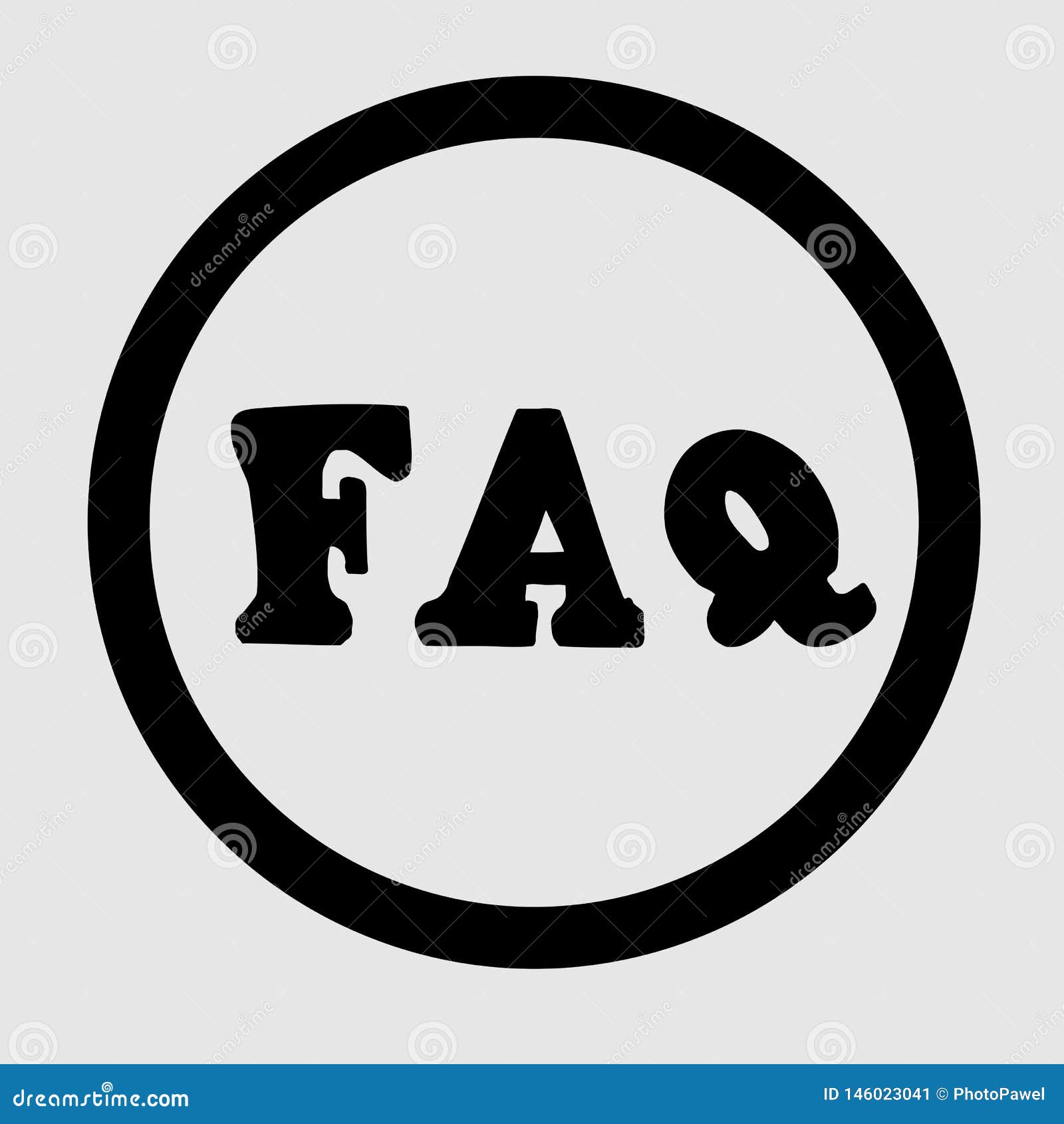 Word Faq Icon Vector Background Stock Vector - Illustration of graphic ...