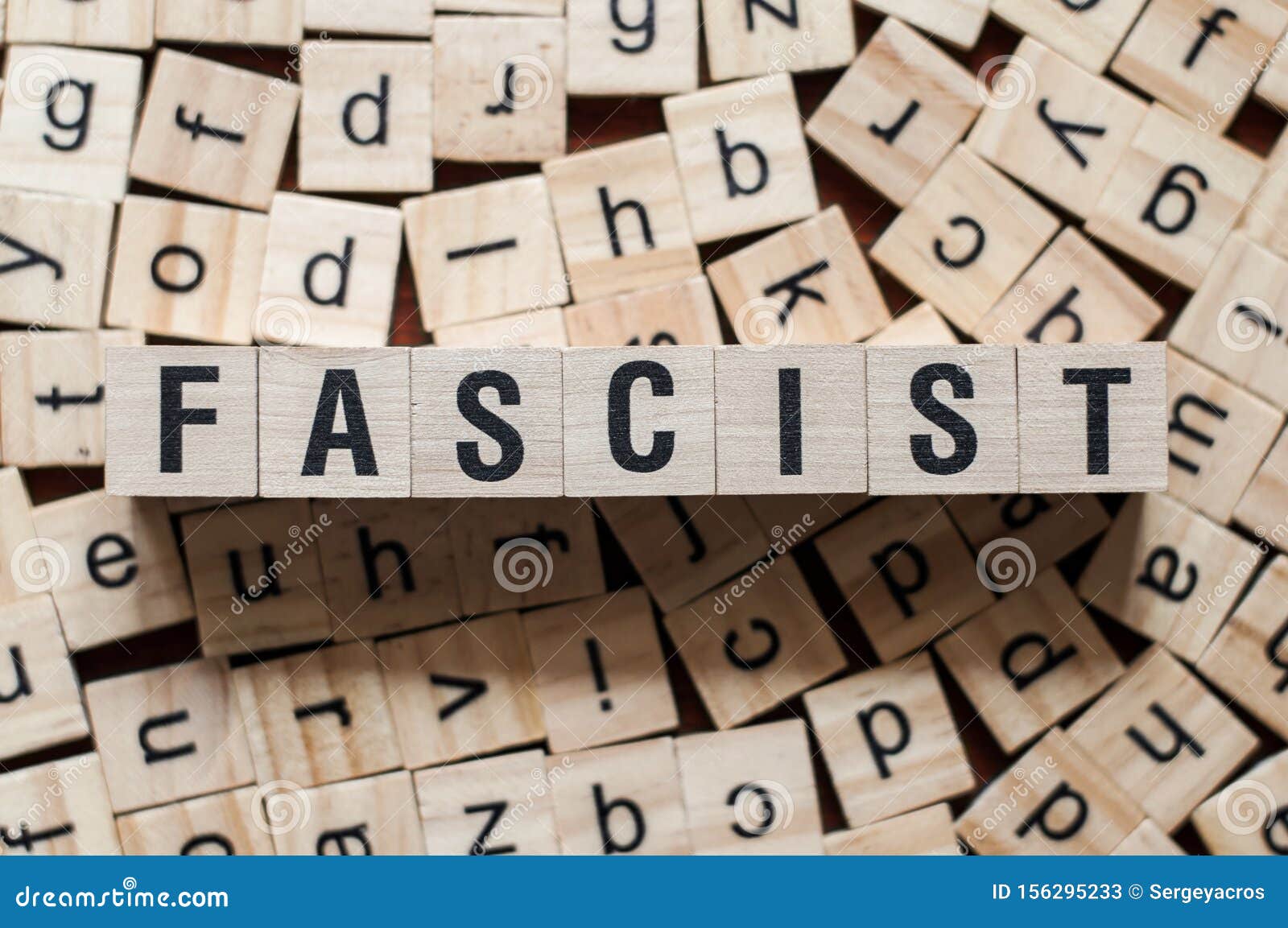 The Word of FASCIST on Building Blocks Concept Stock Image - Image of ...