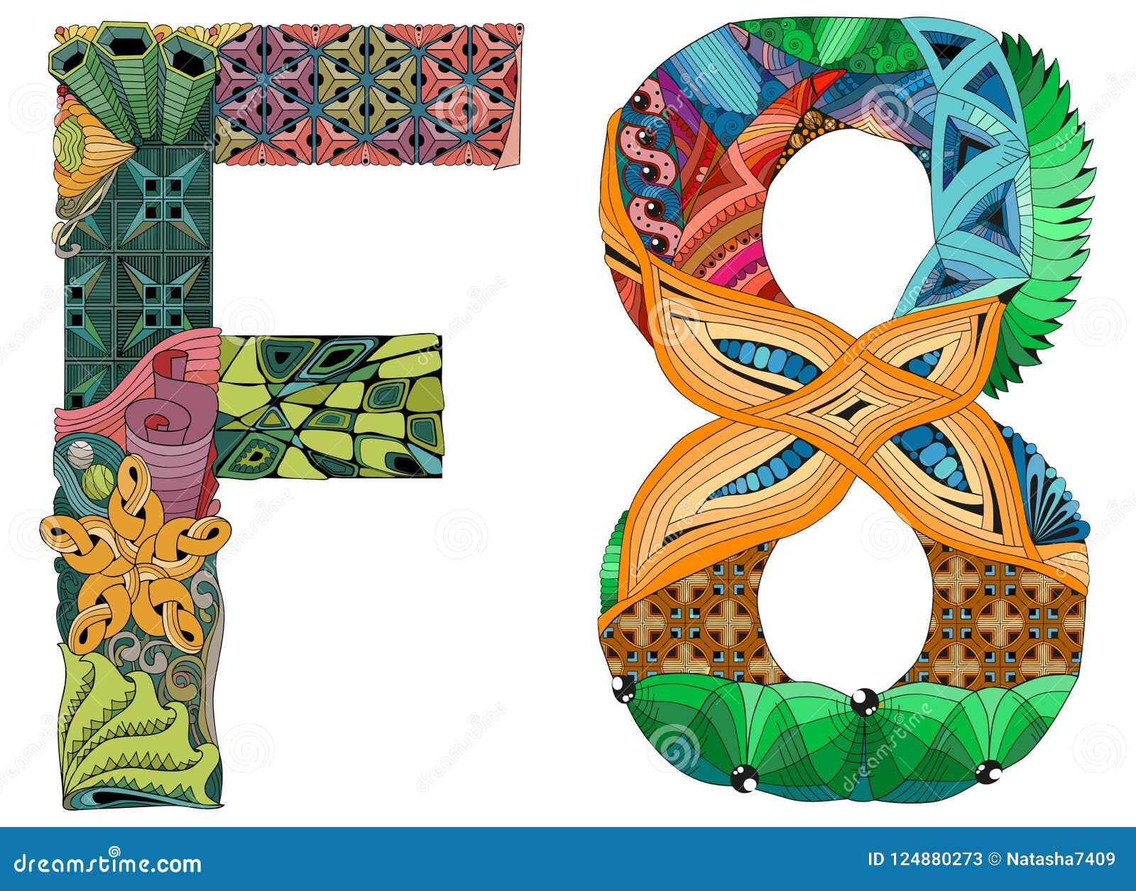 Word Fate Zentangle. Vector Decorative Object For Decoration ...