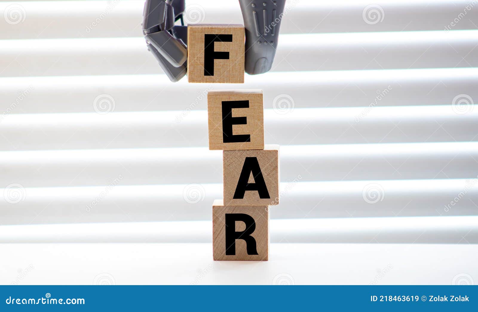 The Word FEAR on Wood Blocks, Concept Stock Illustration - Illustration ...