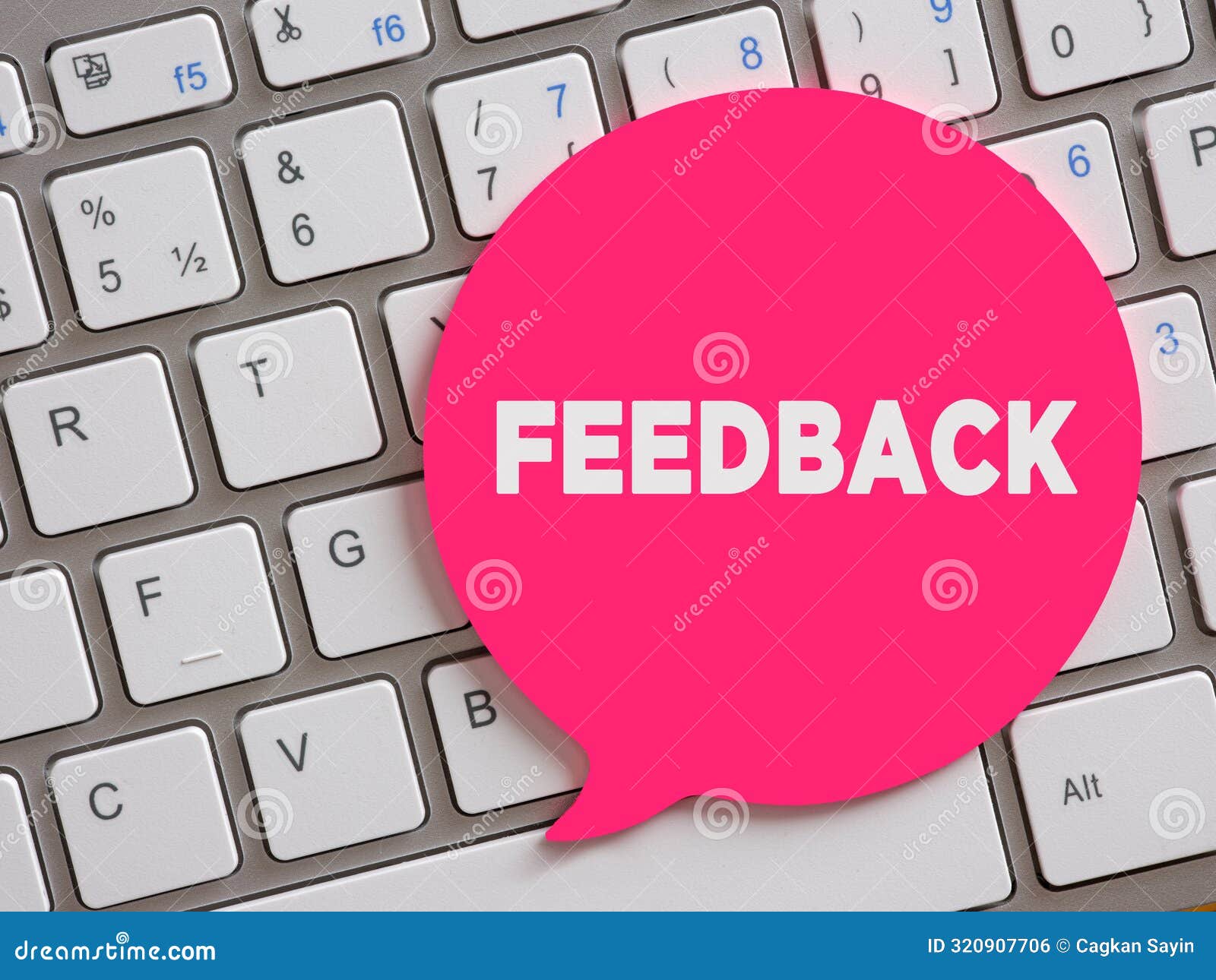 The Word Feedback on Speech Bubble Over Computer Keyboard Stock Photo ...
