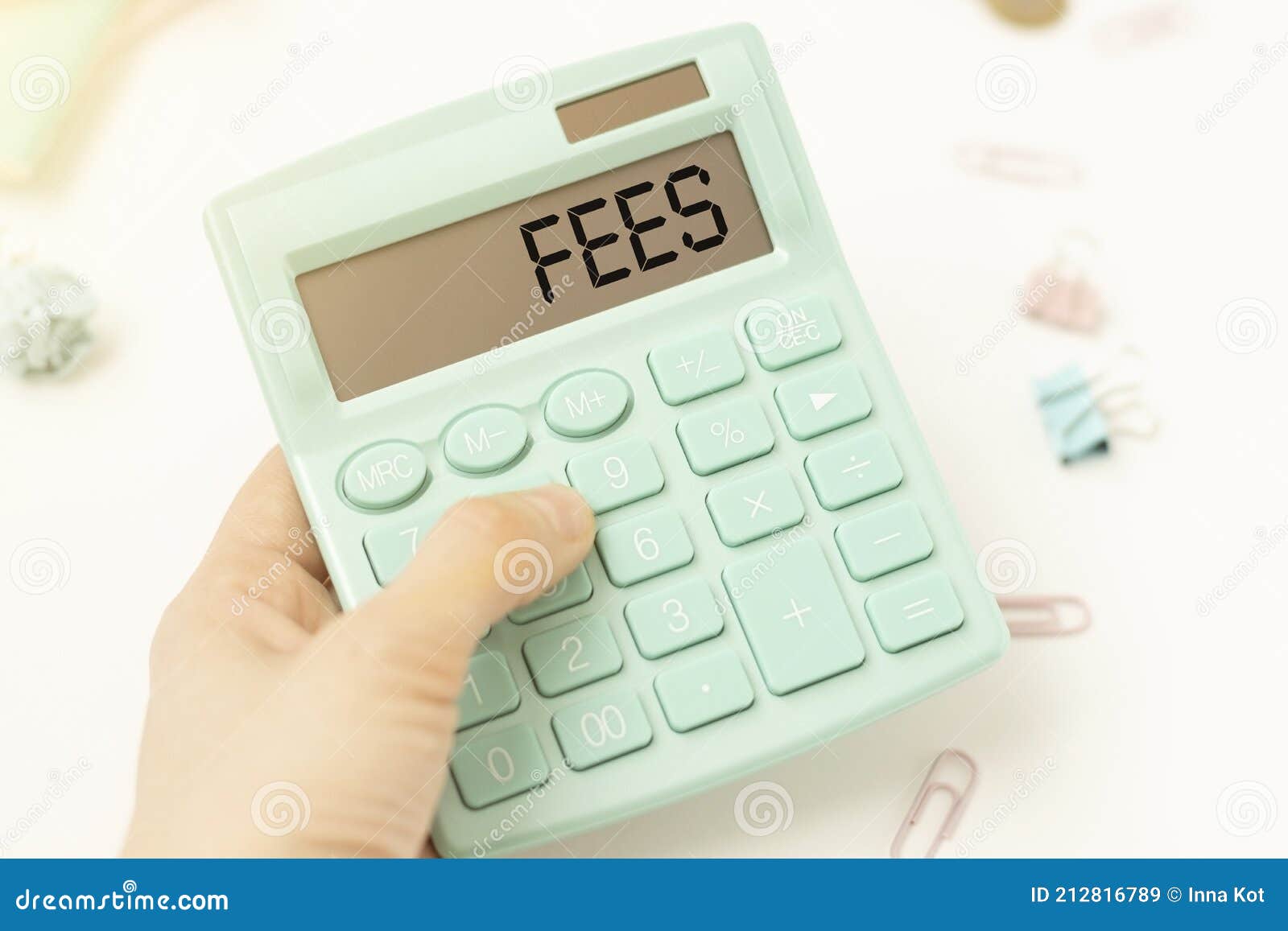Word FEES on the Display with Chart and Glasses. Business Stock Image ...