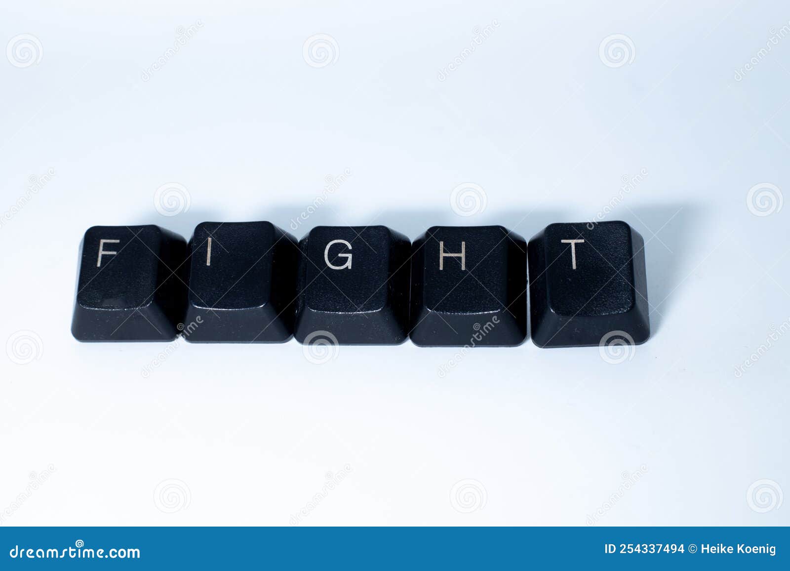 The Word `FIGHT` Written with Keyboard Keys Stock Photo - Image of ...