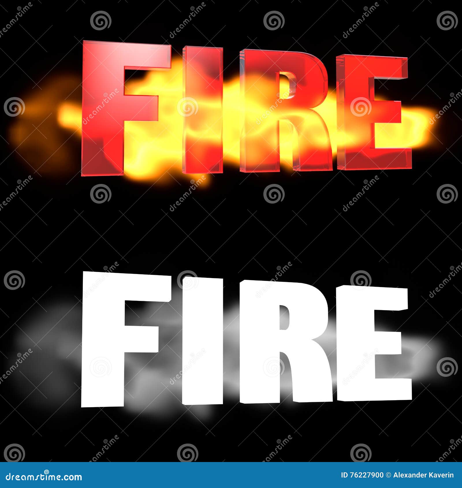 Word Fire On Black Background In Red, Fiery Letters Royalty-Free Stock ...