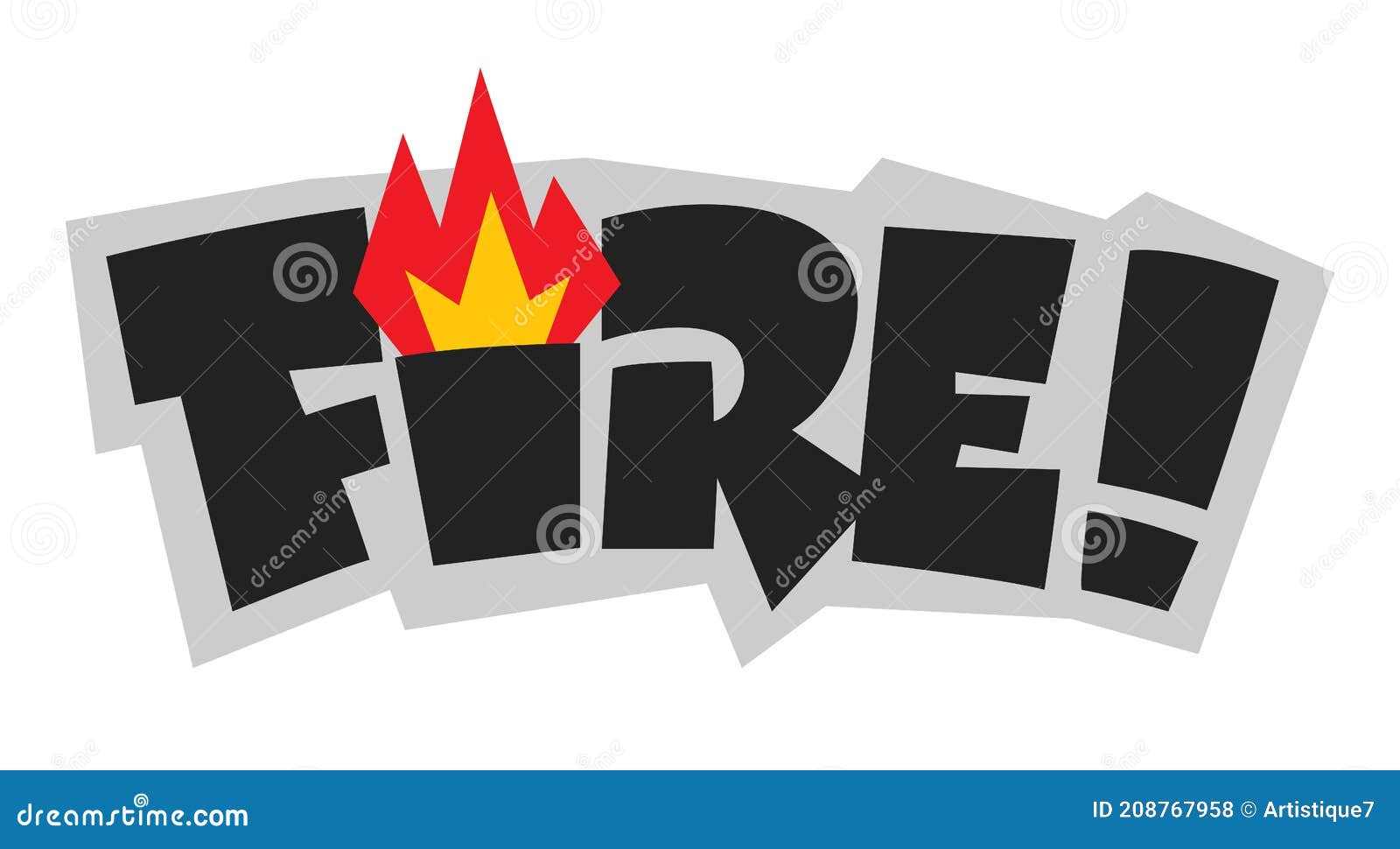 Word Fire in Lettering Style Stock Vector - Illustration of frank ...
