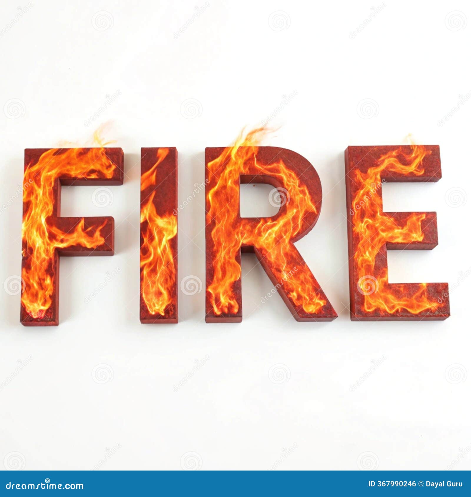 Word Fire On Black Background In Red, Fiery Letters Royalty-Free Stock ...