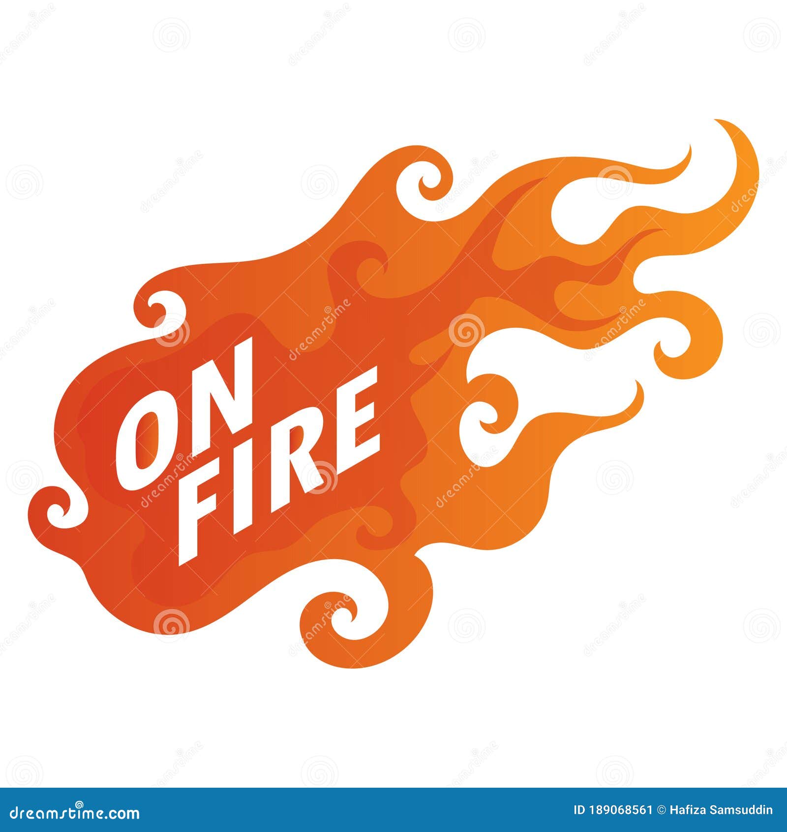 Word Fire. Vector Illustration Decorative Design Stock Vector ...