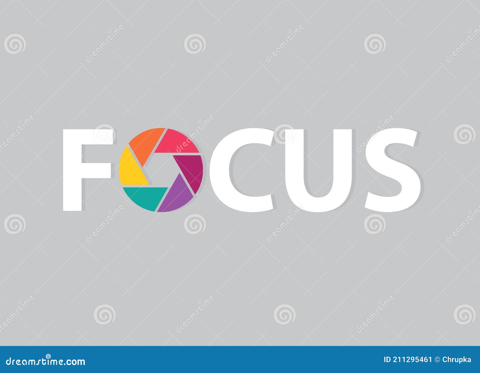 Word Focus with Colorful Camera Shutter Concept Stock Vector ...