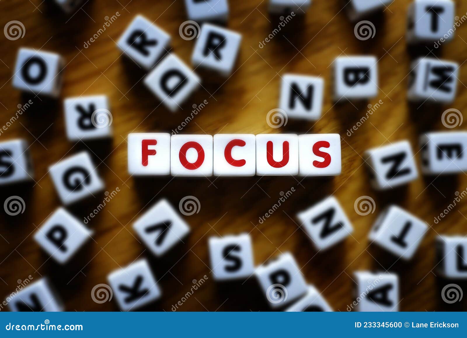 Word Focus Mixed with Letters Representing Achievement through Effort ...