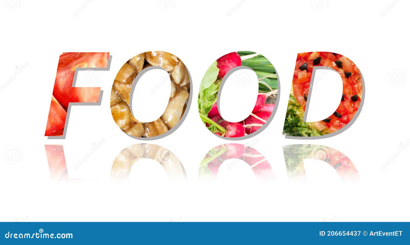 Word Food on a White Background Stock Image - Image of icon, vegan ...