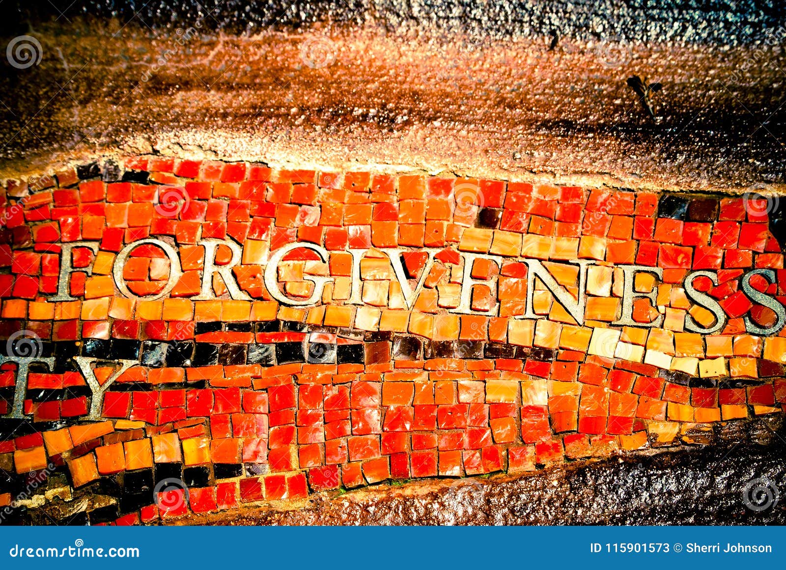 The Word Forgiveness in Mosaic Tile Stock Image - Image of word, wood ...