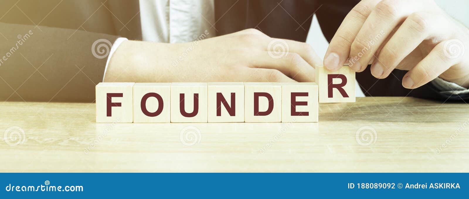 Word FOUNDER Made with Wood Building Blocks Stock Photo - Image of ...