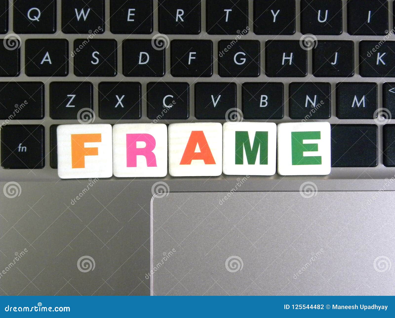 Word Frame on Keyboard Background Stock Photo - Image of device, font ...