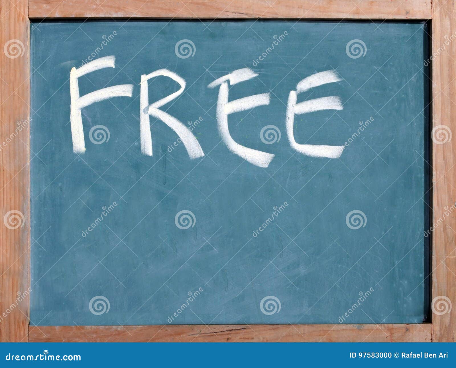 The Word Free Written on a Blackboard Stock Photo - Image of customer ...